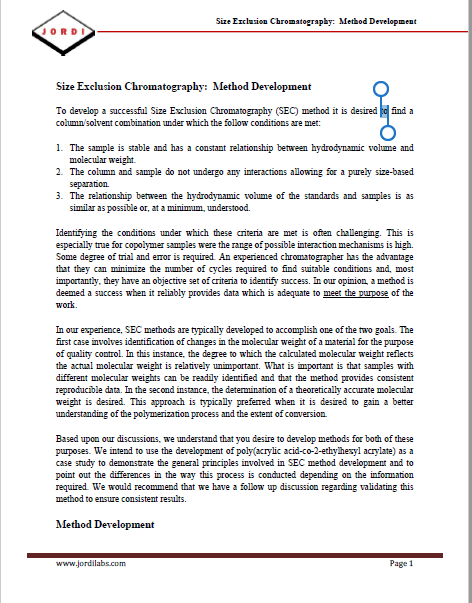 GPC Method Validation White Paper - Jordi Labs - Analytical Chemistry ...
